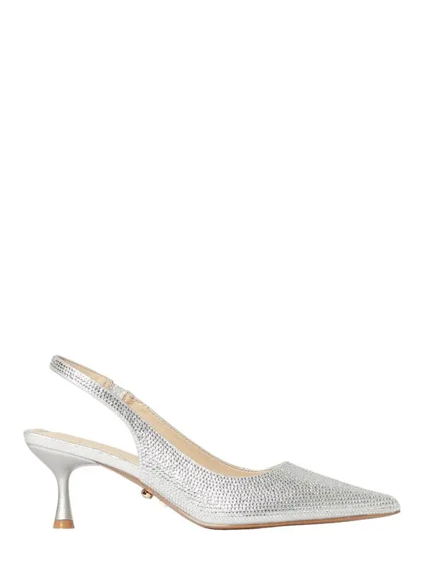 TWENTY FOURHAITCH Phuket Embellished Slingbacks - Silver