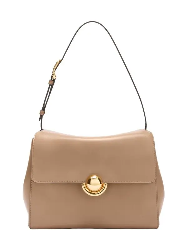 Furla Domus Leather Shoulder Bag - Camel