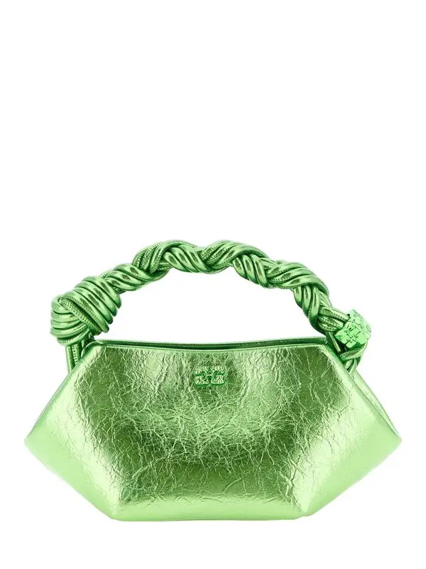 GANNI Twisted Top Handle Bag - Green
