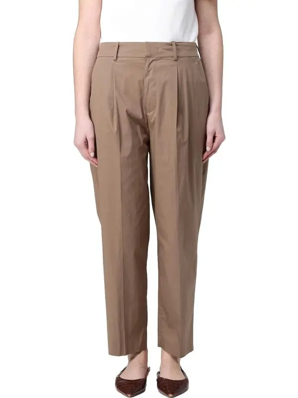 PT TORINO Classic Cotton Blend Cropped Trousers - Rope