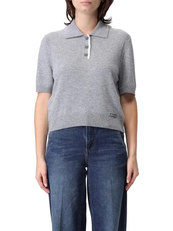 Pinko Short Sleeve Polo Shirt - Grey