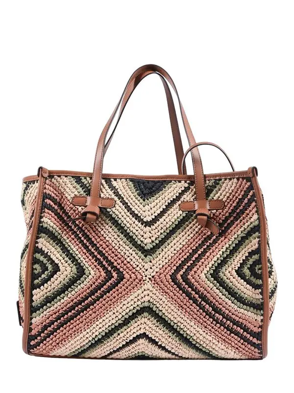 GIANNI CHIARINI Marcella Crochet Raffia Bag - Multicolor
