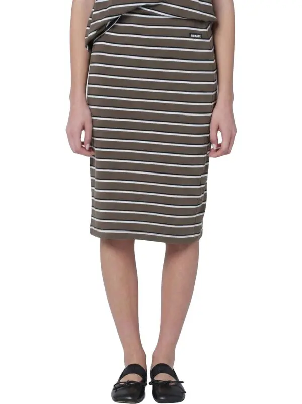 ROTATE BY BIRGER CHRISTENSEN Striped Midi Skirt - Multicolor