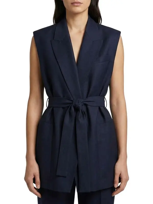 Brunello Cucinelli Sleeveless Tailored Vest - Blue