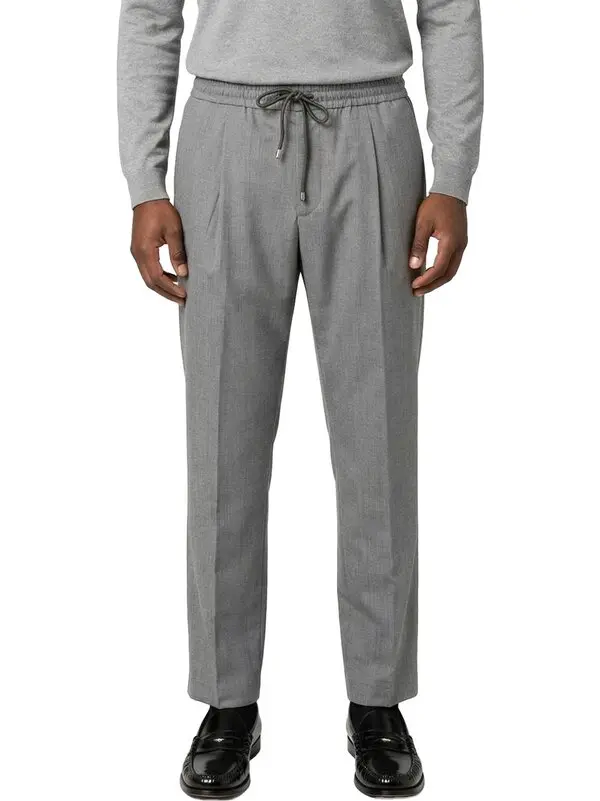 BRIGLIA 1949 Wool Drawstring Trousers - Grey