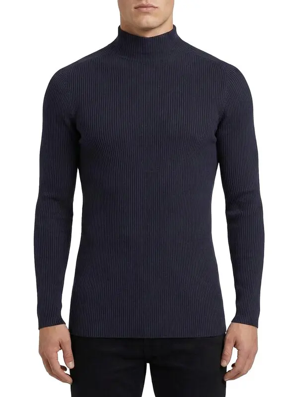 Rick Owens Ribbed High Neck Pullover - Black