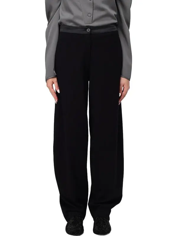 Emporio Armani Wide Leg Trousers - Black