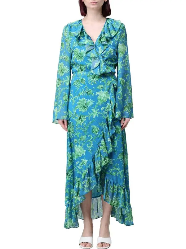 Etro Printed Silk Wrap Maxi Dress - Multicolor