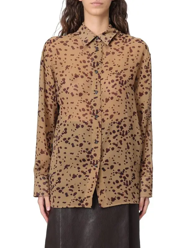 FERRAGAMO Printed Shirt - Camel