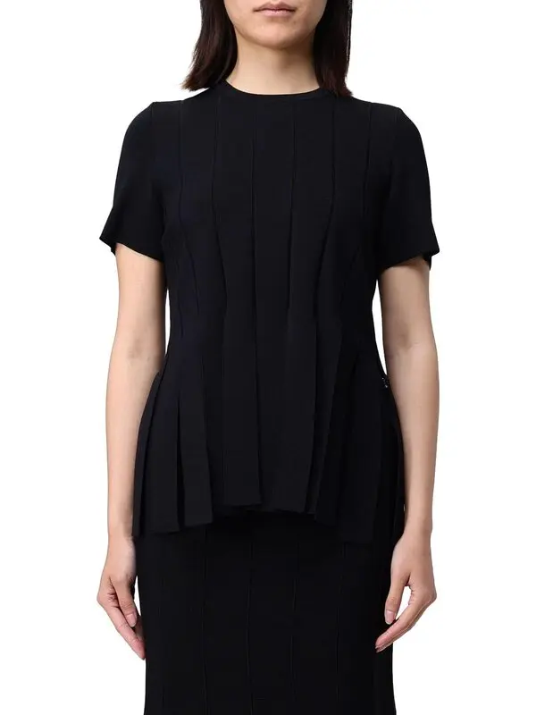 Liu Jo Viscose Crew Neck Sweater - Black