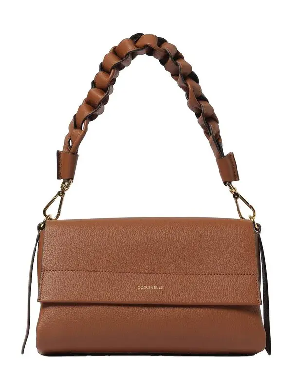 COCCINELLE Shoulder Bag With Braided Handle - Leather