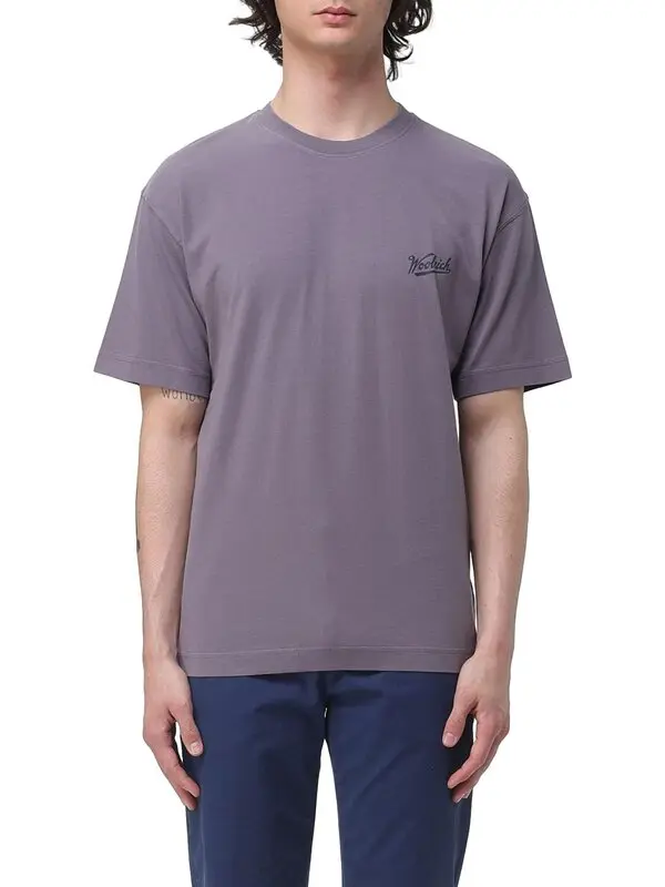 Woolrich Cotton T-shirt With Logo - Violet