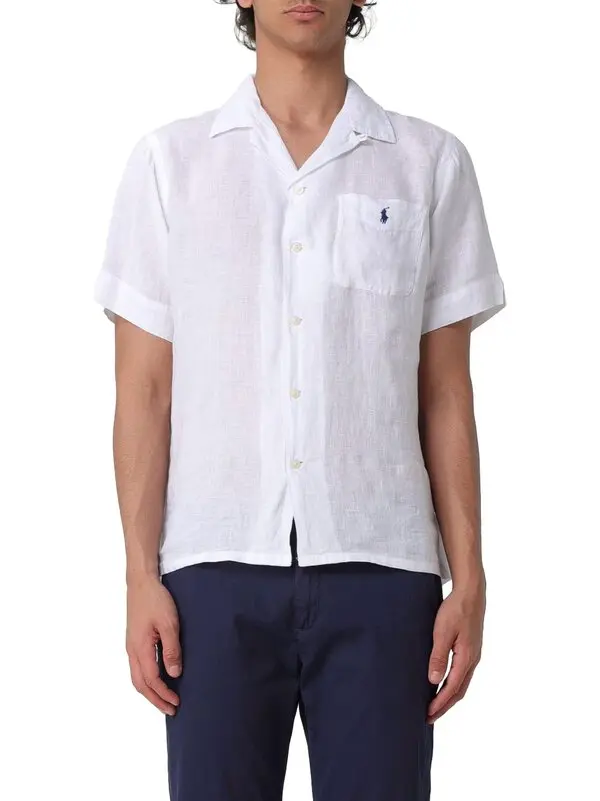Polo Ralph Lauren Logo Linen Shirt - White