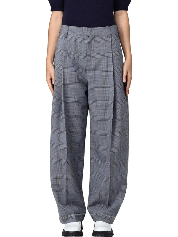 Marni Tailored Plaid Wide-leg Trousers - Blue