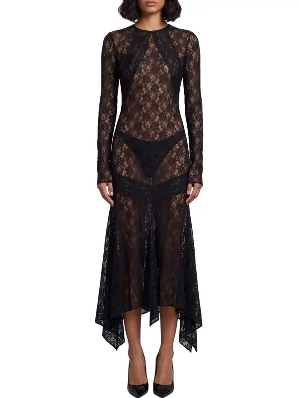 Attico Lace Gown - Black