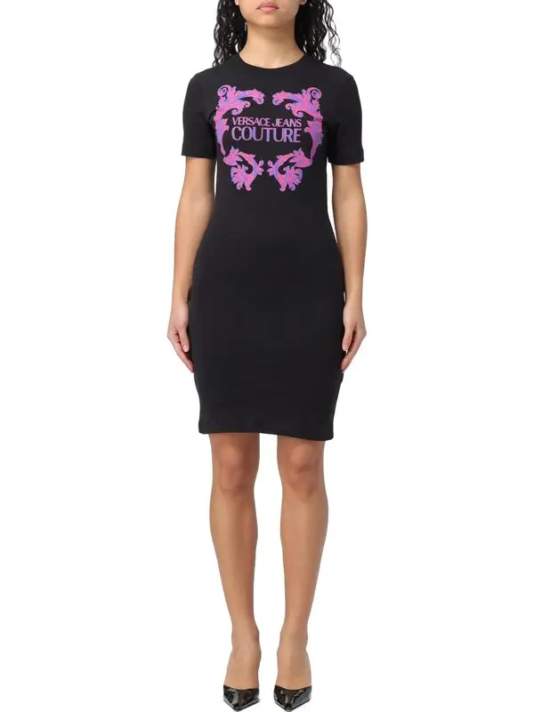 Versace Printed Dress - Black