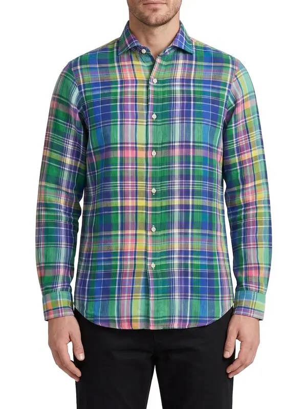 Polo Ralph Lauren Check Linen Casual Shirt - Multicolor