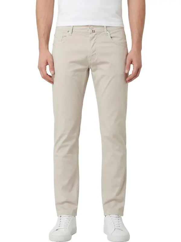 Jacob Cohen Slim Fit Stretch Cotton Trousers - Beige
