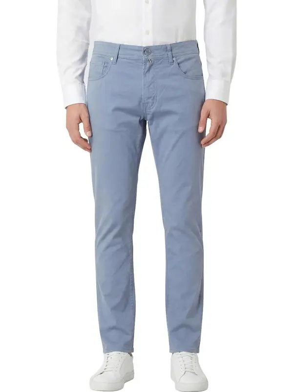 Jacob Cohen Slim Fit Stretch Cotton Trousers - Blue