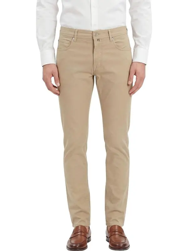 Jacob Cohen Slim Fit Stretch Cotton Trousers - Camel