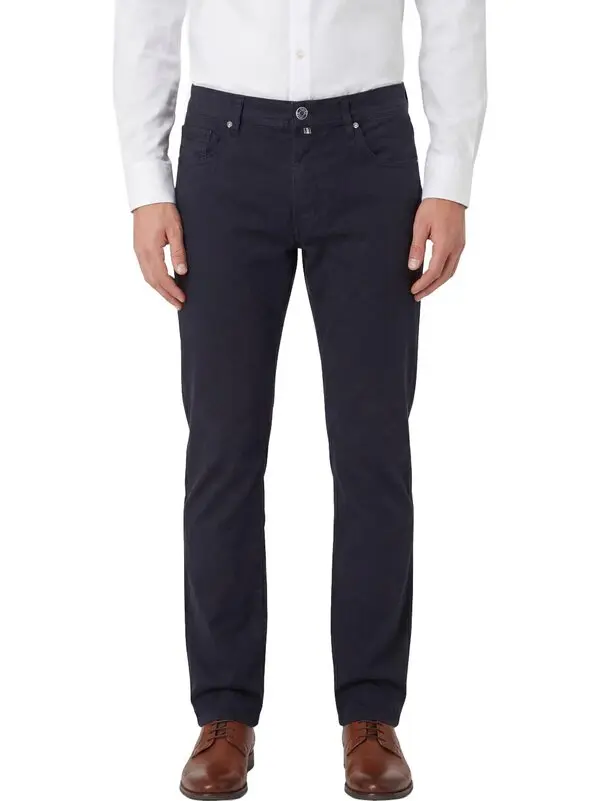 Jacob Cohen Slim Fit Stretch Cotton Trousers - Gnawed Blue