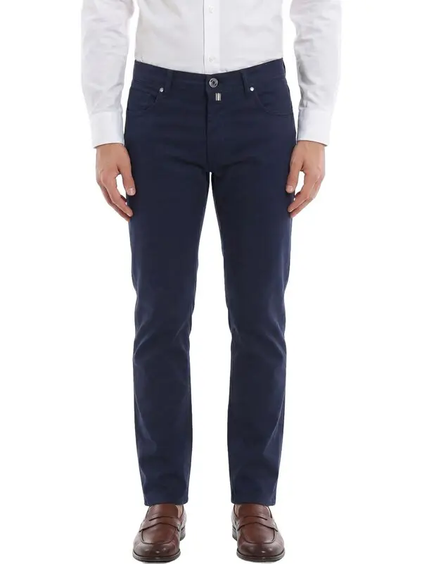 Jacob Cohen Slim Fit Stretch Cotton Trousers - Navy