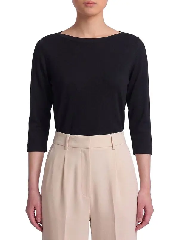 ROBERTO COLLINA Viscose Knit Top - Black
