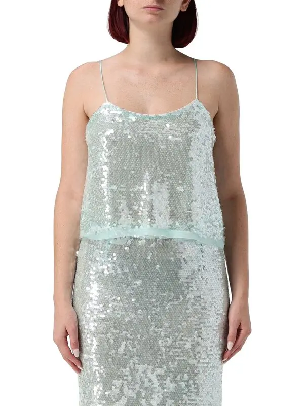 FORTE_FORTE Sequin Embellished Camisole - Silver