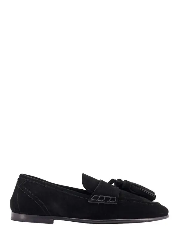 Dolce & Gabbana Suede Loafers With Tassel Detail - Black