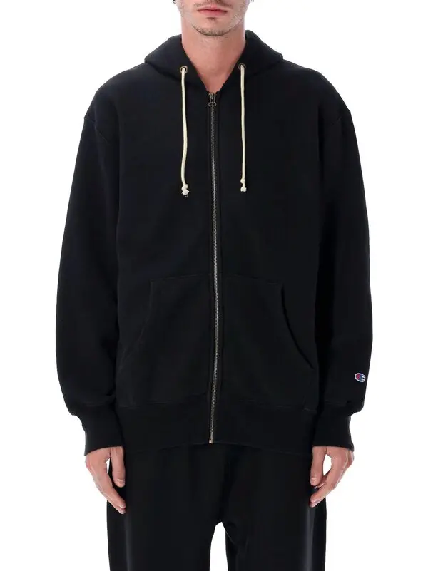 Champion Cotton Blend Zip-up Hoodie - Black