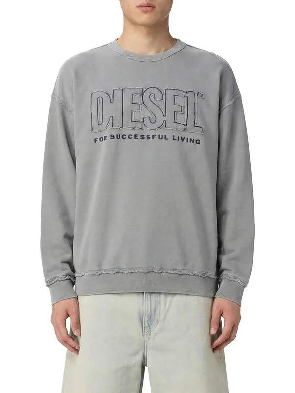DIESEL® Logo Embroidered Sweatshirt - Grey