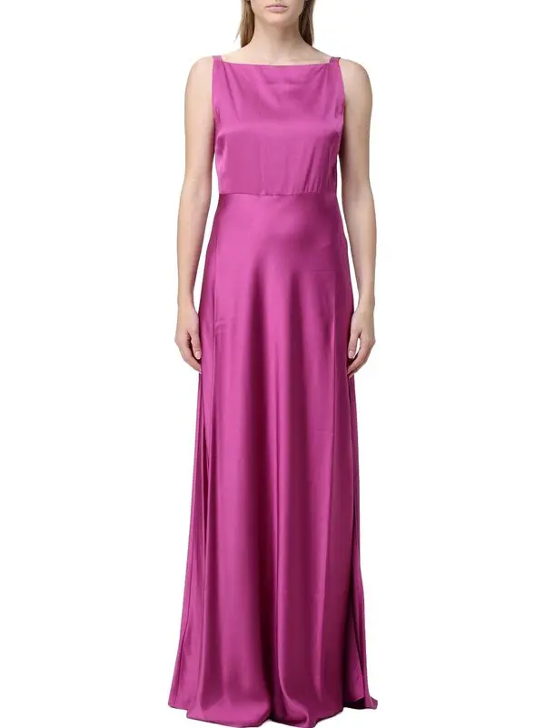 Liu Jo Long Satin Dress - Fuchsia