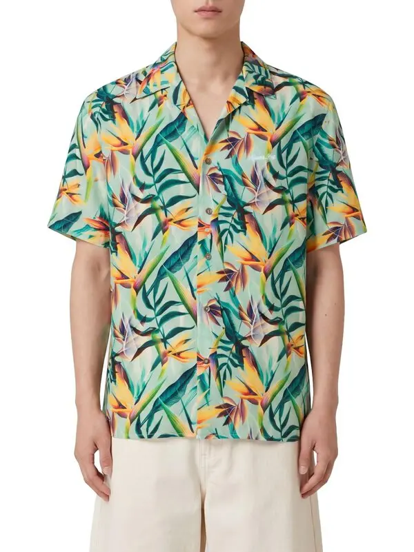 MAUNA KEA Printed Viscose Casual Shirt - Red