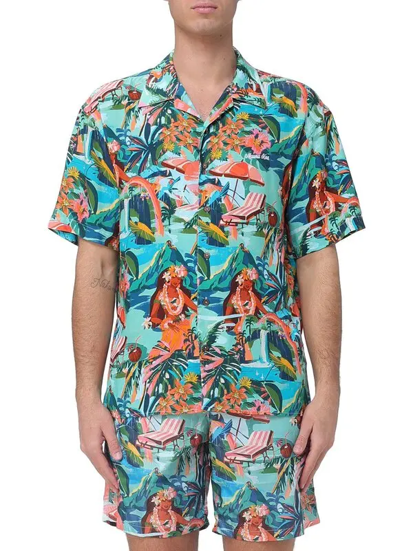 MAUNA KEA Printed Viscose Casual Shirt - Wine