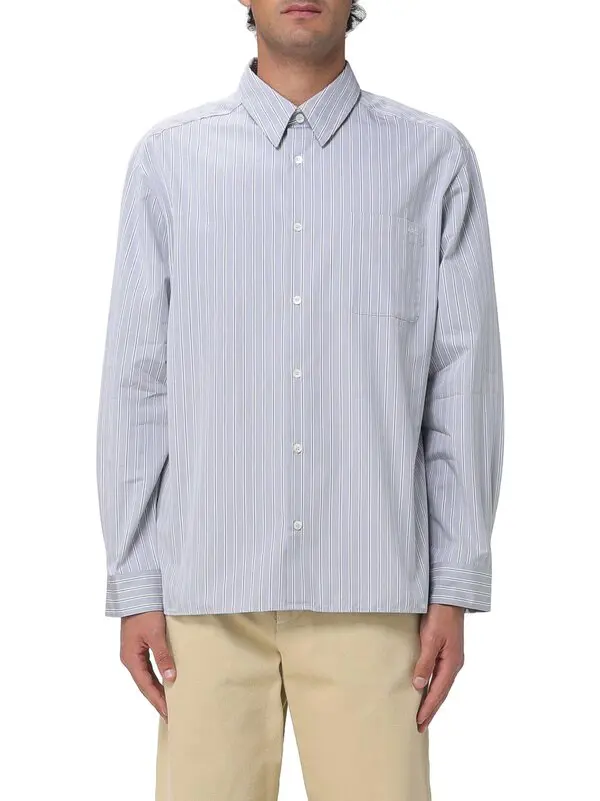 A.p.c. Striped Cotton Shirt - Grey