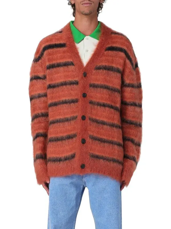 Marni Striped Cardigan - Orange
