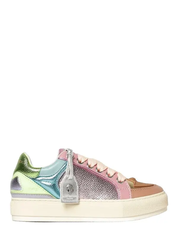 Kurt Geiger Suede & Leather Abstract Pattern Sneakers - Multicolor