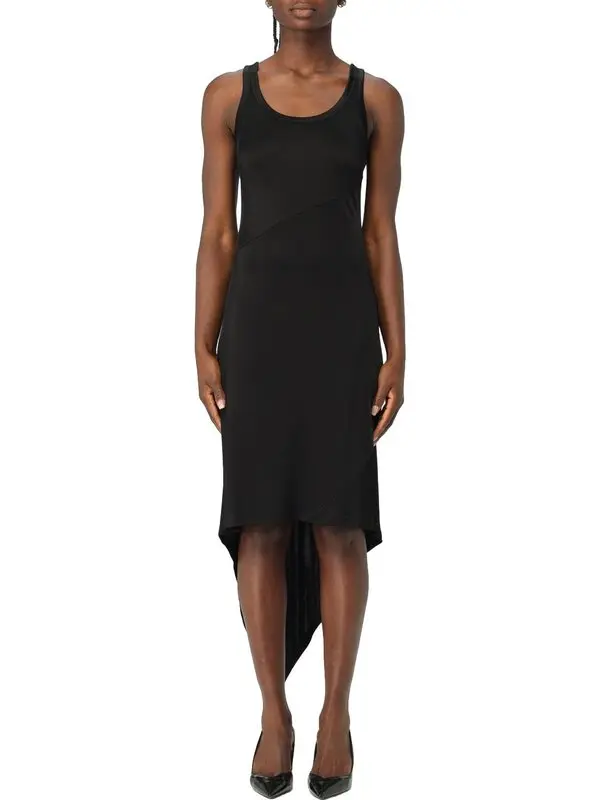 Helmut Lang Asymmetrical Hem Tank Dress - Black