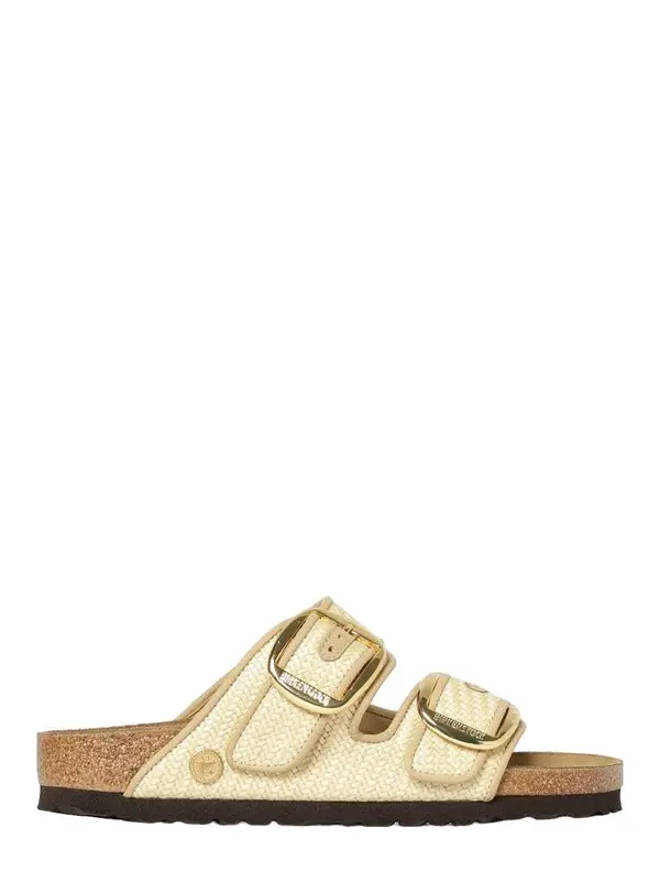 BIRKENSTOCK Arizona Big Buckle Braided Raffia Mules - Beige