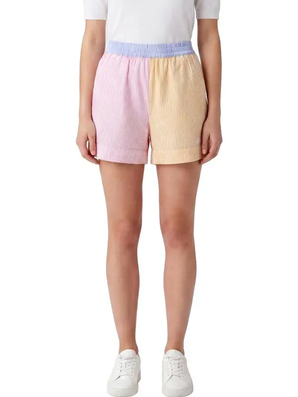 MC2 SAINT BARTH Striped Cotton Shorts - Multicolor