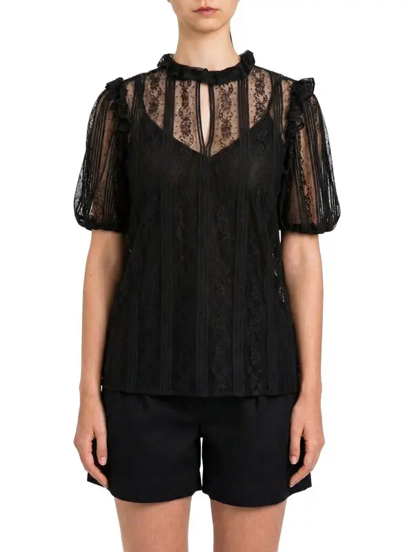 TWINSET Lace Top - Black