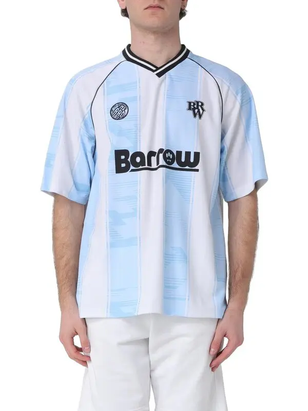 BARROW Striped Cotton T-shirt - Sky