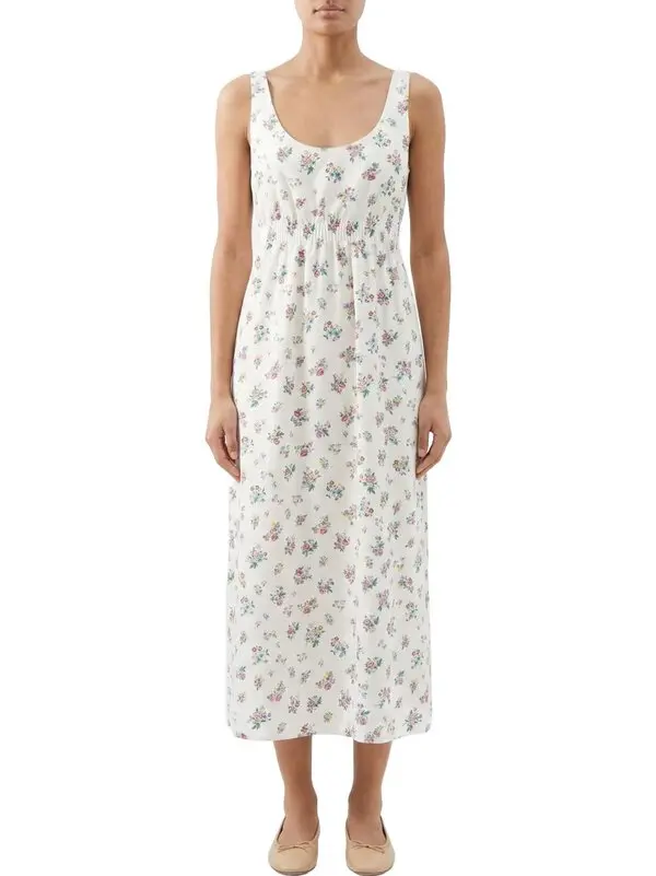 Tory Burch Floral Print Midi Dress - Red