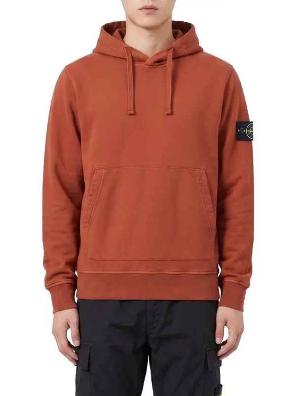 Stone Island Hooded Sweatshirt - Red
