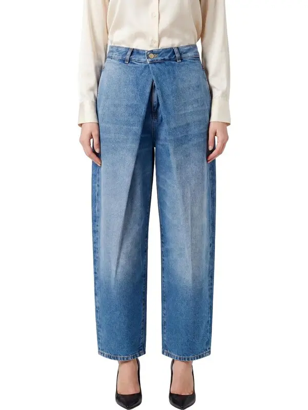 Balmain Mid-rise Baggy Jeans In Stone-washed Denim - Blue