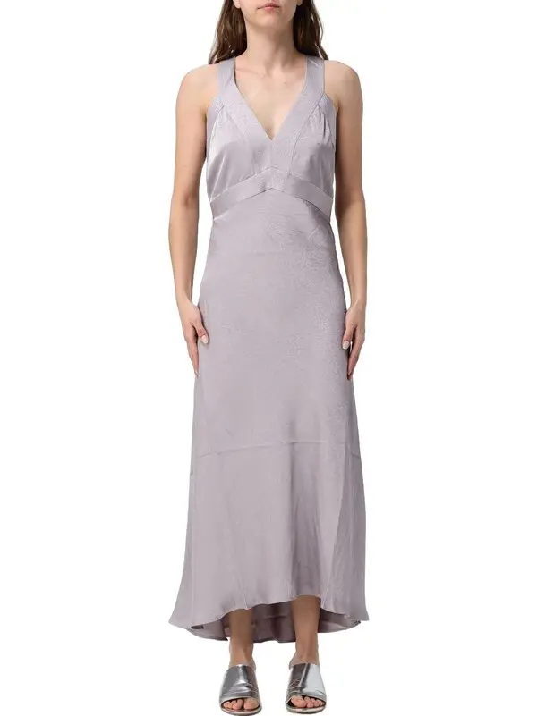BOSS Crêpe Long Dress - Grey