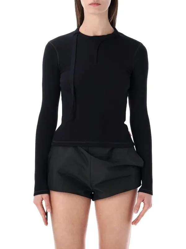 DIESEL® Long-sleeve Jersey T-shirt - Black