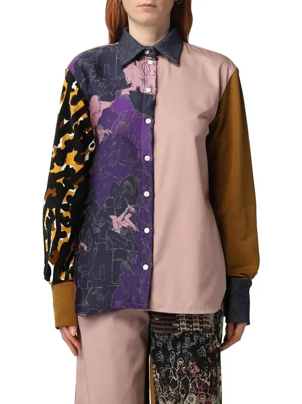 MARCO RAMBALDI Patchwork Shirt - Multicolor