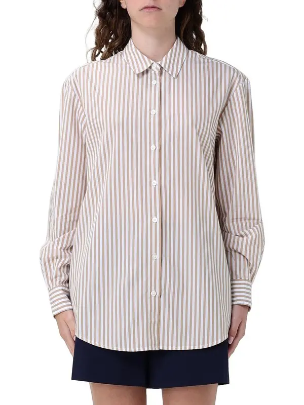MC2 SAINT BARTH Striped Cotton Shirt - Beige