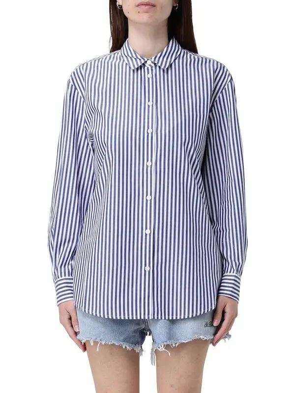 MC2 SAINT BARTH Striped Cotton Shirt - Blue